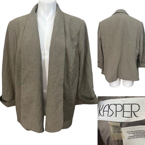 Kasper | Jackets & Coats | Kasperplus Size Blazer Suit Jacket Size 2w ...
